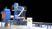 China Non Toxic H Beam Steel Roller Conveyor Shot Blasting Machine for sale