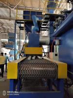 China PLC Control Wire Mesh Belt Sand Blasting Machine for sale