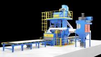 China H Beam Rust Remove 1.21 M/S Roller Conveyor Shot Blasting Machine for sale