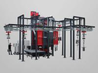China Mn65 Cr20S Hanger Type Shot Blasting Machine For Lpg Gas Cylinder for sale