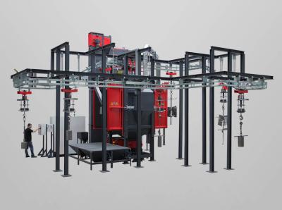 China Mn65 Cr20S Hanger Type Shot Blasting Machine For Lpg Gas Cylinder for sale