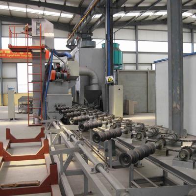 China CE Surface Dustless 2x15KW Steel Pipe Shot Blasting Machine for sale