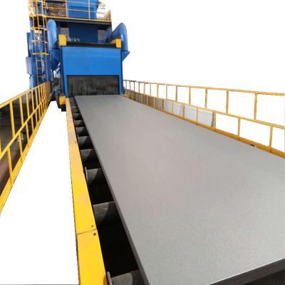 China 0.5-1.5 M/Min Q6910 Roller Conveyor Shot Blasting Machine H Beam And Steel Plate for sale