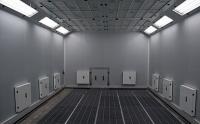 China Heatable 7*6*4m Car Painting Booth Spuitcabine Automotive Paint Room Using Diesel for sale