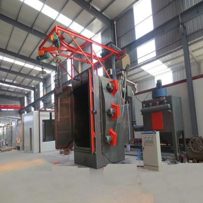 China Bicycle Frame Hook Type Shot Blasting Machine Rust Remove Cleaning for sale