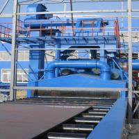 China Roller Conveyor Shot Blasting Machine For Cuplock Scaffolding System Ledger Base Jack for sale
