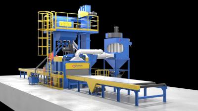 China Steel Profiles H Beam Shot Blasting Machine Abrator Surface Cleaning for sale