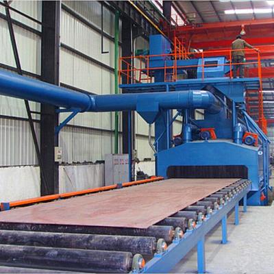 China Q69 Series Roller Conveyor Shot Blasting Machine Factory Price For Steel Plate And H Beam for sale