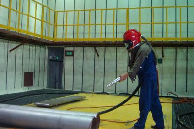 China Steel Plate Sand Blasting Booth / Painting Room for sale