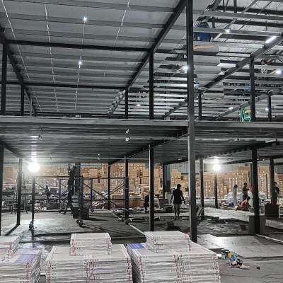 China Q235B/Q355B H Beam Steel Structure Warehouse Prefabricated Building Steel Frame Storage Second Floor for sale