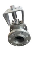China API Casting Steel Wcb CF8 Pneumatic V-Type Flange Ball Valve for sale
