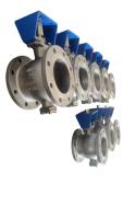 China API Casting Steel Wcb CF8 Pneumatic V-Type Flange Ball Valve for sale