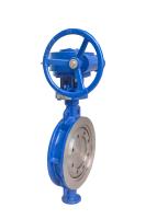 China Butterfly Valve Pn16 DN150-DN1800 Double Flange Double Eccentric Soft Sealed BS5163 for sale