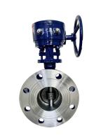 China Premium Stainless Steel Flanged Butterfly Valve with Turbine Head for sale