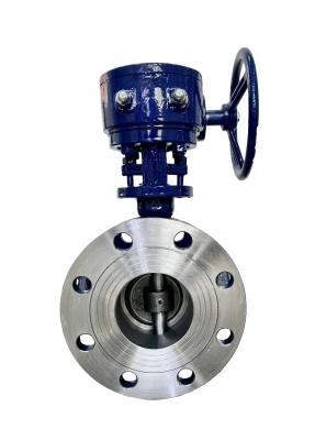 China Premium Stainless Steel Flanged Butterfly Valve with Turbine Head for sale