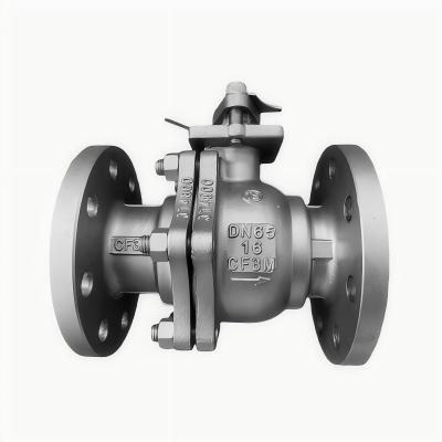 China Flanged ball valve two-piece soft-seal floating ball valve Q41F manual 304L stainless steel ball valve for sale