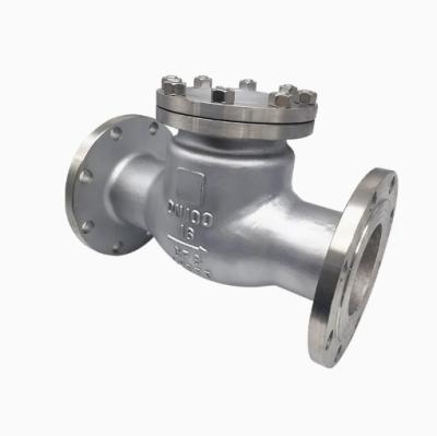 China ANSI Class 100 10 Inch SS304 Stainless Steel 316 Flanged Swing Check Valve Dual Plate Check Valve for sale