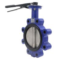 China Manually operated wafer-type butterfly valve with rubber soft seal for hydraulic systems and irrigation. for sale