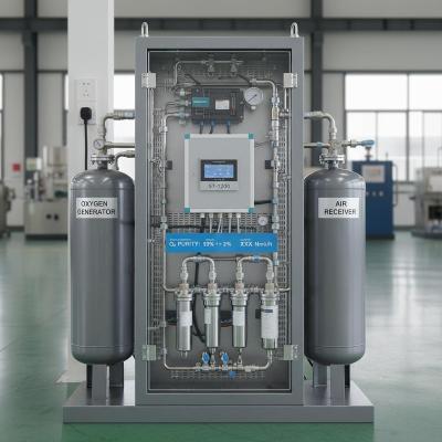 China Industrial Oxygen Generator 93% Purity S7-1200 PLC Oil Free 5-30LPM Plug and Play for sale