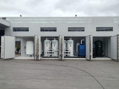 China Containerized Medical Oxygen Generato150Nm3/h PSA Oxygen Plant With Filling System for sale