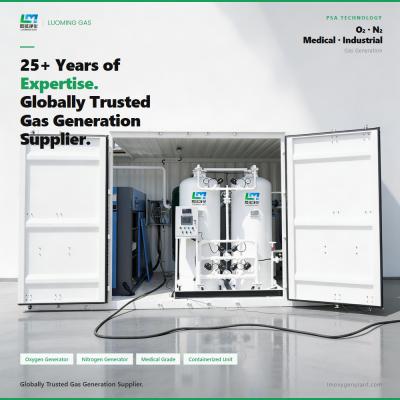 China Industrial Oxygen Generator Containerized PSA Plant 100Nm3 Low Energy Low Noise Unattended for sale