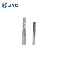 China CNC Solid Carbide Milling Cutters 4 Flutes Flat End Mill Tin Coated for sale