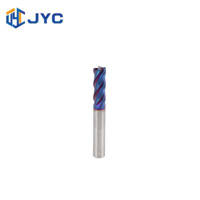 China HRC55 Solid Carbide 3 Flute End Mill For Aluminum 3f D4*11*D4*50 for sale