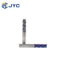 China CNC Solid Carbide Milling Cutters 4 Flutes Flat End Mill Tin Coated for sale