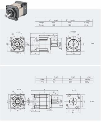 China Chuanhe 5Mm High Precision Spur Gear Nema 17 42 Stepper Motor 4:1 Ratio for sale