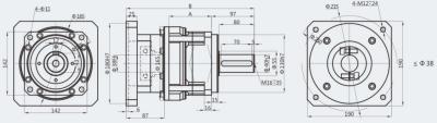 China 1500W 22Mm 1 Stage 3:1 Precision Planetary Gearbox Chuanhe High Efficiency Spur Gear for sale