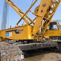 China Hydraulic Crawler Crane with 24-84 M Tower Jib Length, 300 Tons Maximum Lifting Capacity, and 117m/min Hoisting Rope Speed for sale