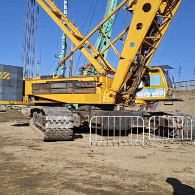 China Yellow 180T Used Crawler Crane With Flexible Amplitude Jib Angle for sale