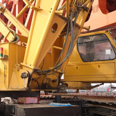 China Used Crawler Crane with 16-73m Main Boom Length 30% Maximum Gradeability and 175/220kw/RPm Rated Power for sale
