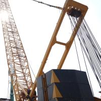 China 220tons Mobile Crawler Crane Used / Hydraulic Lattice Crawler Crane for sale