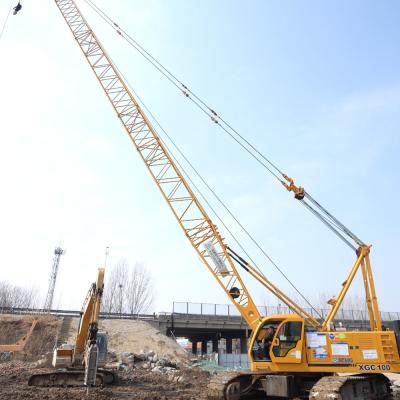 China Fixed Jib 100T Xcmg Crawler Crane Second Hand Equipment 61 M Long Boom Crane for sale