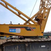 China 90% New Used Crawler Crane with 100 Ton Rated Loading Capacity and 9-18 Meters Fixed Jib Boom for sale