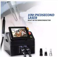 China 2 In 1 Picosecond Laser Tattoo Removal Machine 808nm Permanent Portable for sale