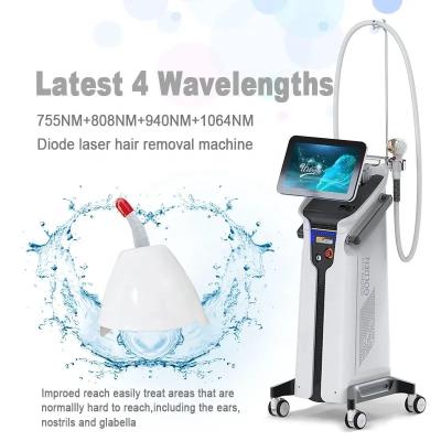 China Permanent Diode Laser Hair Removal Machine 755 808 1064Nm Medical Beauty Equipment for sale