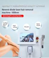 China Advanced 808nm Diode Laser Hair Removal Machine 10.4 Inch Touch Screen Water Air Semiconductor Cooling Aluminum Box for sale