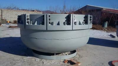 China φ 1600mm Plastic Pipe End Caps Half Round Pot Shape 1900*950mm Exterior Size for sale