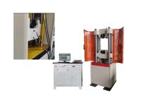 China ISO standard servo hydraulic testing machine for tension compression bending and shearing tests with simple accessories for sale