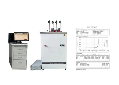 China HDT VICAT Testing Machine Designed for Thermal Deformation and Softening Point Temperature Testing of Non Metallic Materials for sale