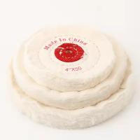China Soft Polishing Wheel with 1/2 Inch Arbor Hole 6 Inch 50 Ply White Muslin Cotton Buffs for sale