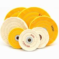 China Soft Polishing Wheel with 1/2 Inch Arbor Hole 6 Inch 50 Ply White Muslin Cotton Buffs for sale