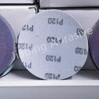 China Round Purple Ceramic Hook and Loop Sandpaper Disc for Film Sanding for sale