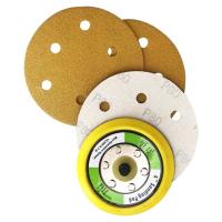 China Carbon Steel Suitable 5inch 6inch Round Sanding Disc with hook and loop backing material for sale