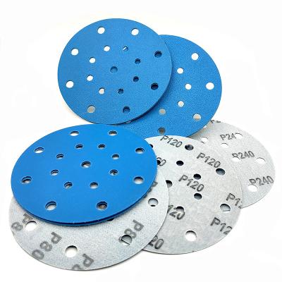 China Blue Paper Sanding Disc for Automotive Polishing and Long-Lasting Wood Grinding Needs for sale