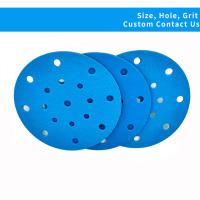 China Blue Paper Sanding Disc for Automotive Polishing and Long-Lasting Wood Grinding Needs for sale