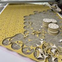 China 5 inch Gold Sanding Discs with Hook and Loop Backing 17 Holes Assorted Grits 60/80/120 for sale