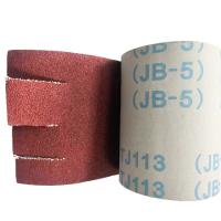 China JB5 P120 Grit Aluminum Oxide Abrasive Sanding Paper Cloth Roll 50mm X 100m for Hand for sale